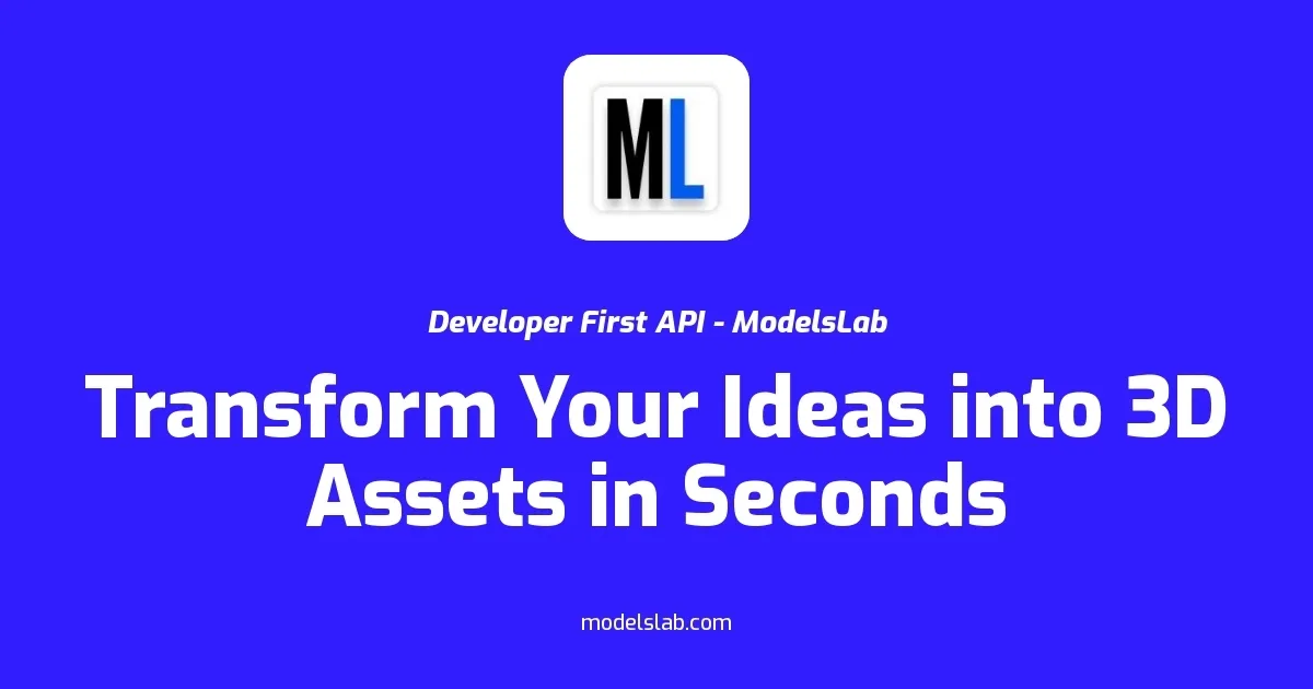 3D Verse - Text to 3D & Image to 3D API | ModelsLab